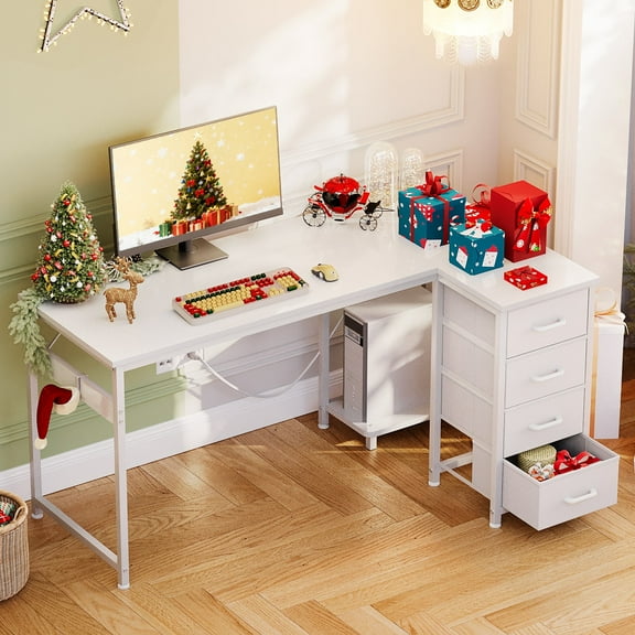 48 Inches Computer Writing Desk with Headphone Hooks Home Office Table ...