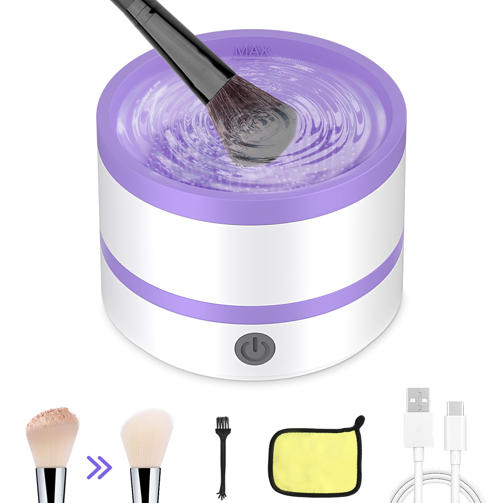 KKL Electric Makeup Brush Cleaner Machine - Portable Automatic USB ...