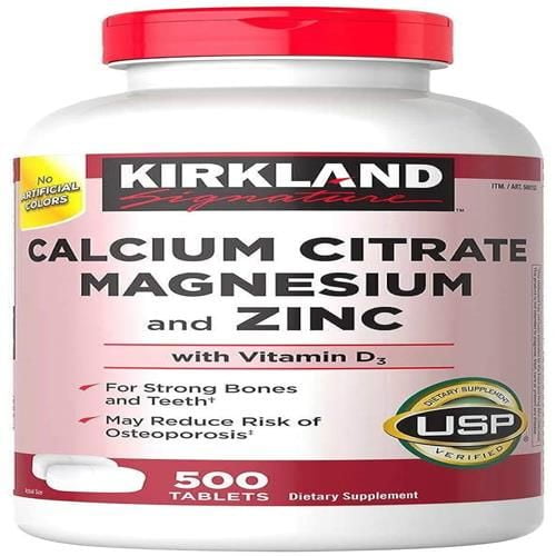KKLD Signature Calcium Citrate Magnesium And Zinc, 500 Tablets Package ...