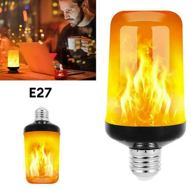 KKMOL LED Flame Effect Fire Light Bulbs E27 Flickering Fire Atmosphere ...