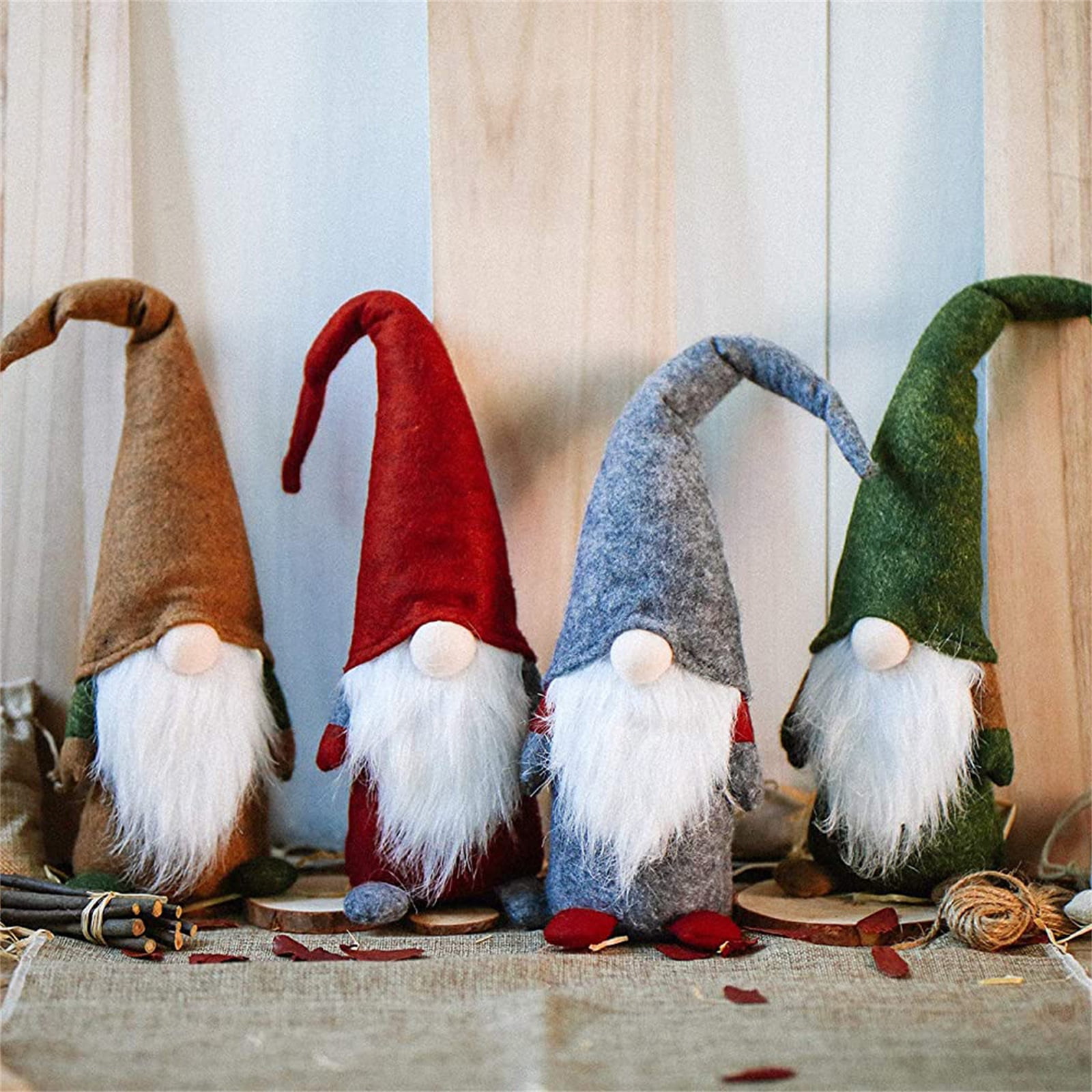 KKSQ 4PCS Faceless Gnome Christmas Decorations Gnome Plush Toy 5.9x3 ...