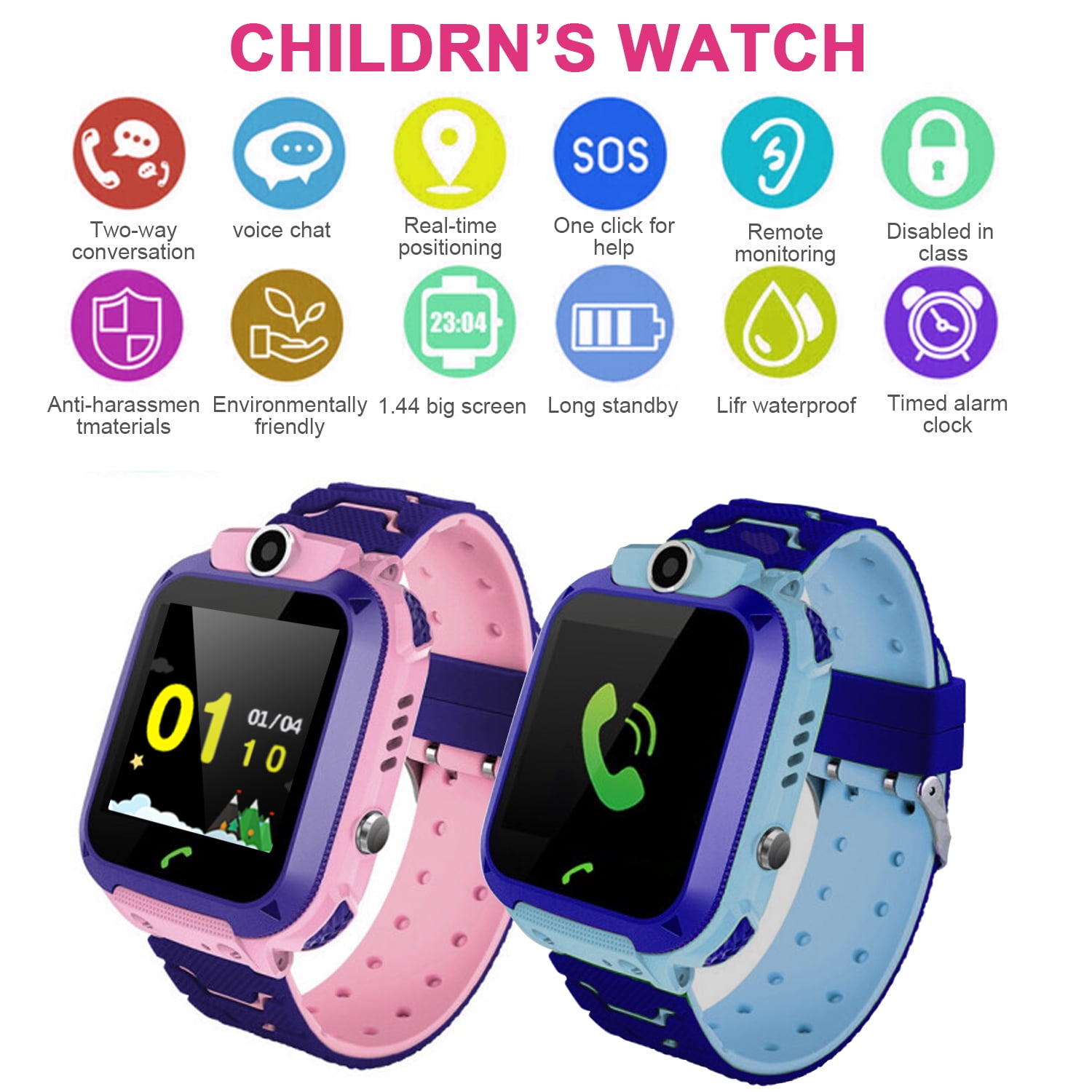 KKSQ Anti-Lost Kids Smart Watches with GPS Phone Call for Boys Girls ...