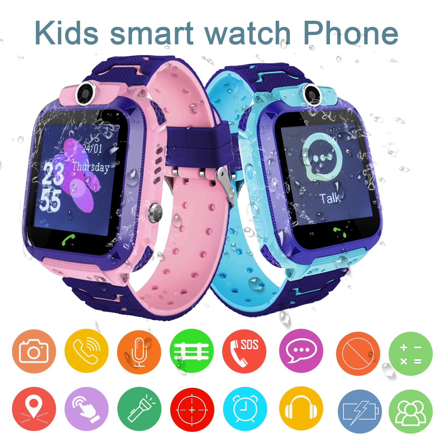 KKSQ Anti-Lost Kids Watch Safe Cell Phone Smart Watch for Kids ...