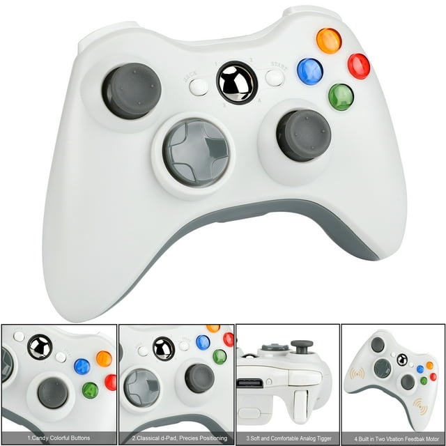 KKSQ Wireless Controller for Xbox 360,2.4GHZ Game Joystick Controller ...