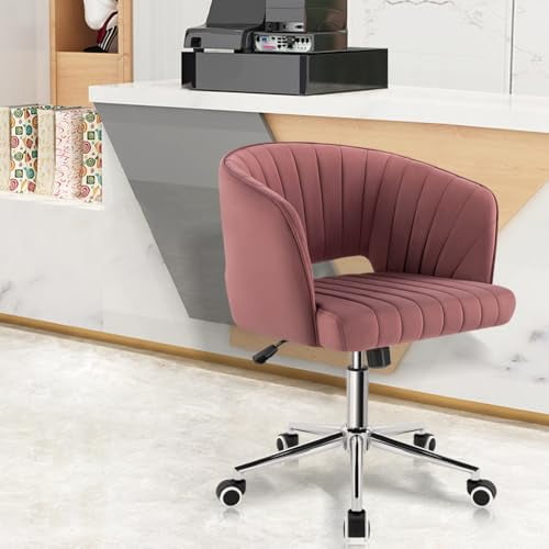 KKTONER Home Office Chair Swivel Velvet Desk Chair Accent Armchair ...