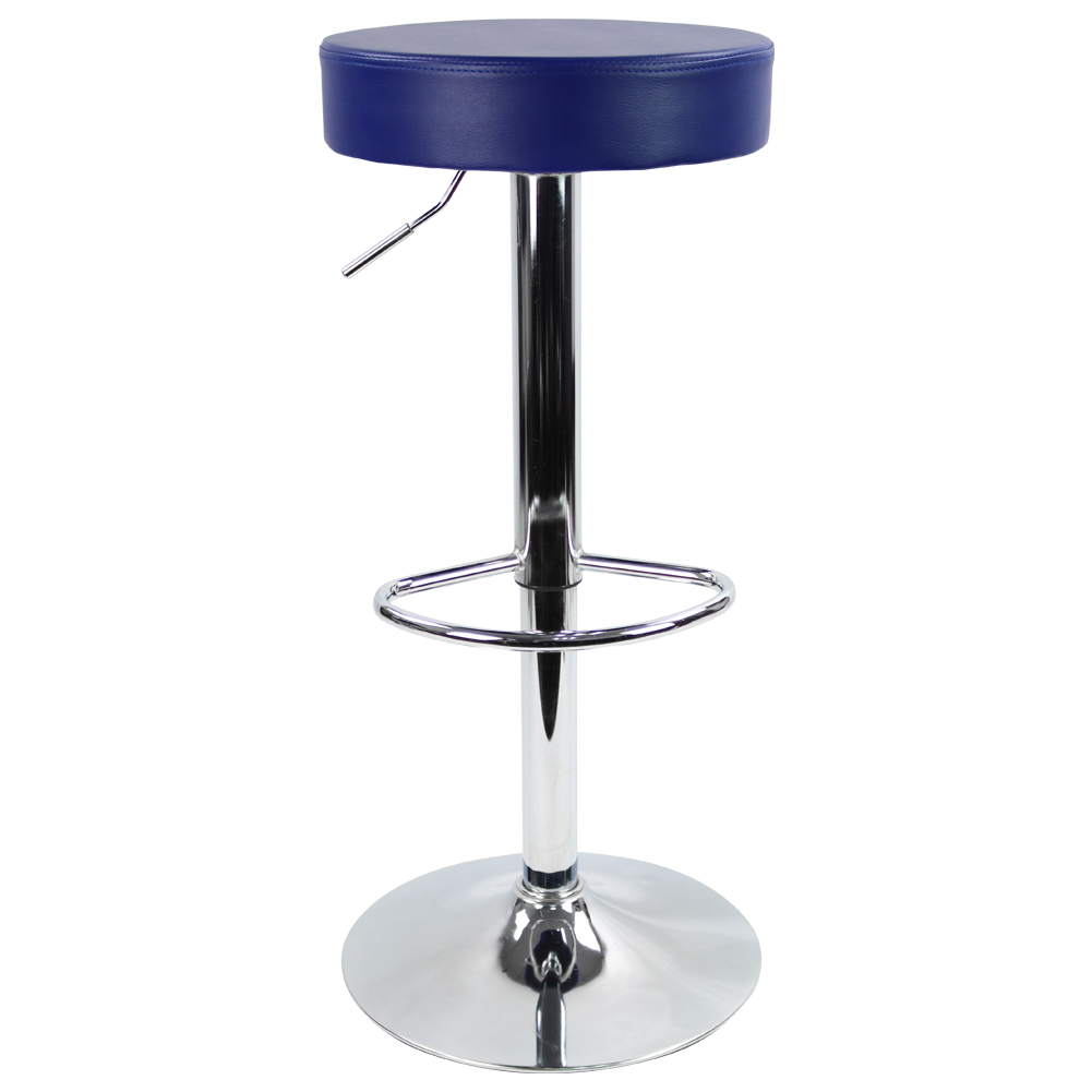 Drevy Adjustable Bar Stool, Swivel Round Metal Airlift Barstool ...