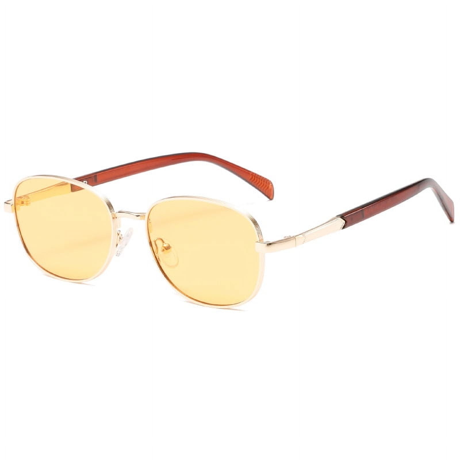 KKTREE Glamour Gleam Metal Frame Sunglasses, Retro Style UV400 Sun ...
