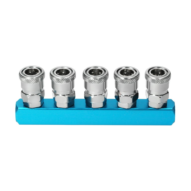 Air Hose Splitter INTERTOOL 4-Way Straight Air Splitter Manifold, 1/4 3 ...