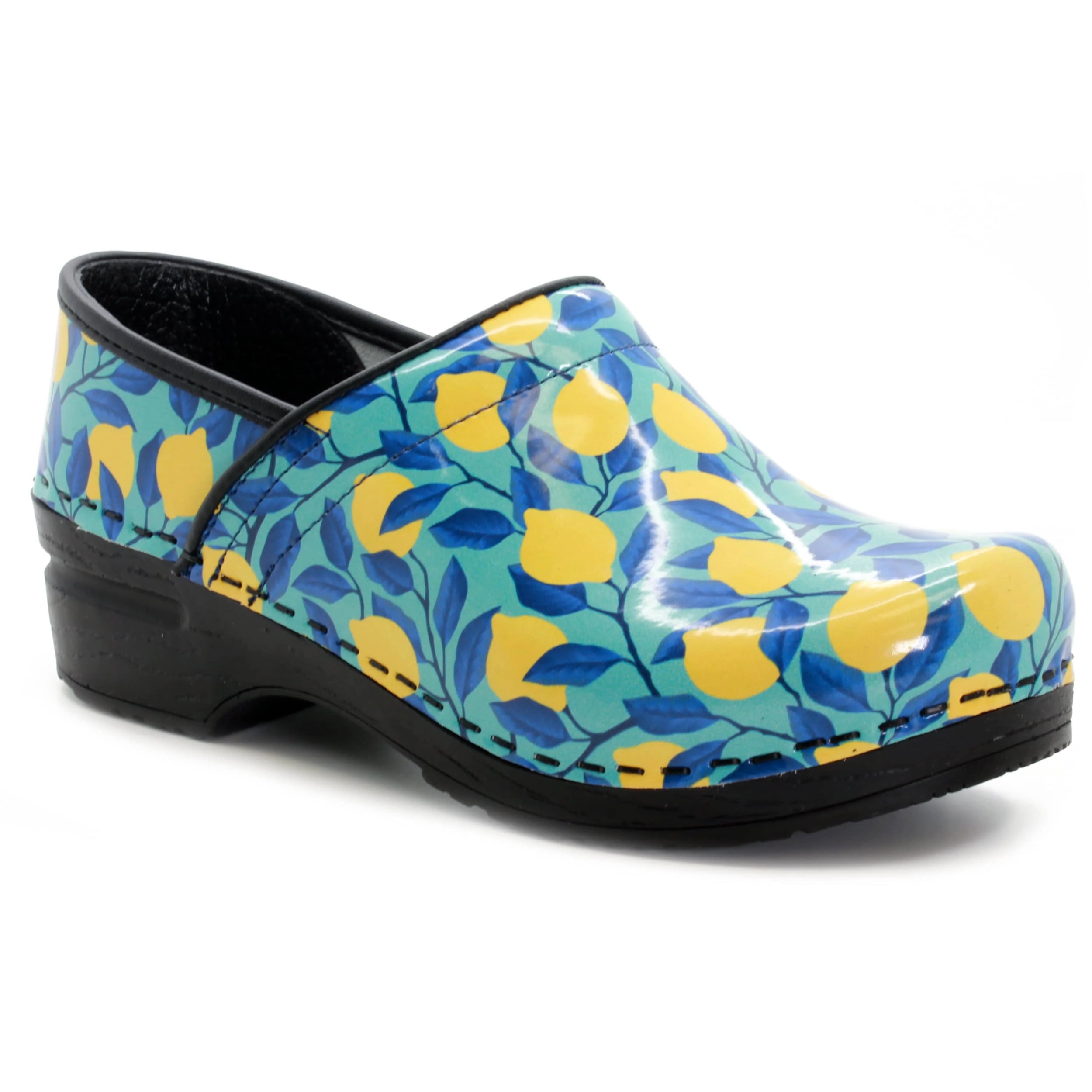KLÄGN PROFESSIONAL Citron Printed Leather Clogs - CLOSEOUT - Walmart.com