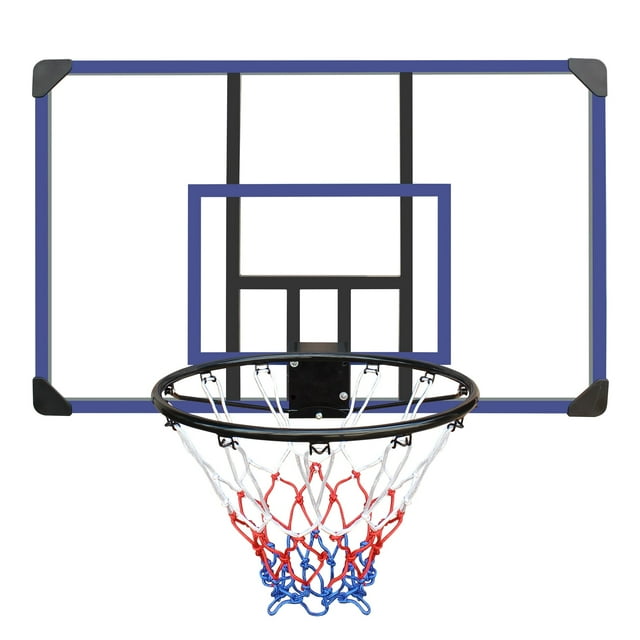 KL KLB Sport 44” Basketball Backboard and Rim Combo, Wall Mounted ...