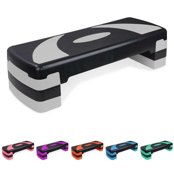 KL KLB Sport Aerobic Step Platform 31in Adjustable Exercise Fitness ...