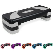 Costway 29'' Adjustable Gym Aerobic Stepper Exercise Platform W/Riser 4 ...
