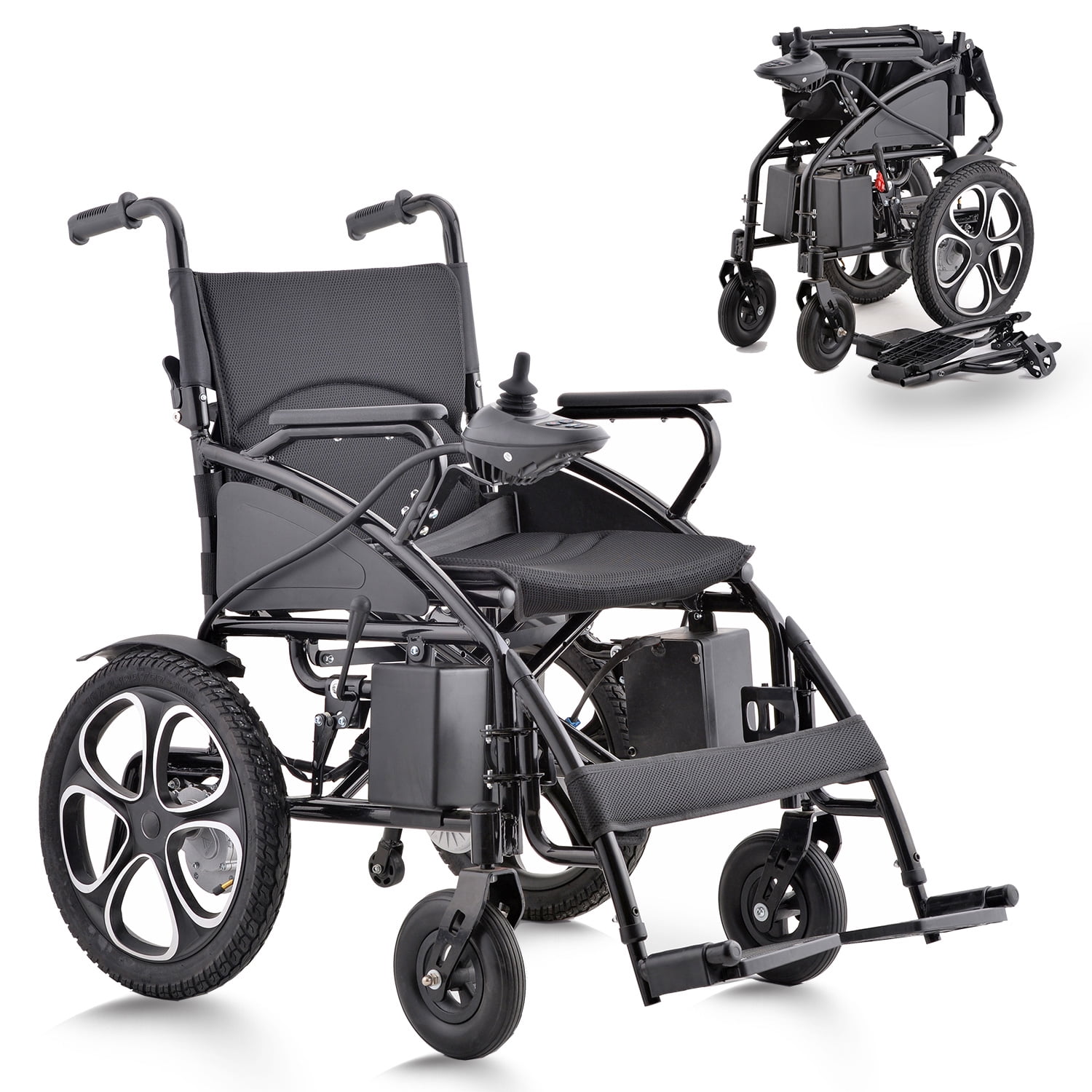 KL10 All Terrain Foldable Electric Wheelchair for Adults, Supports ...