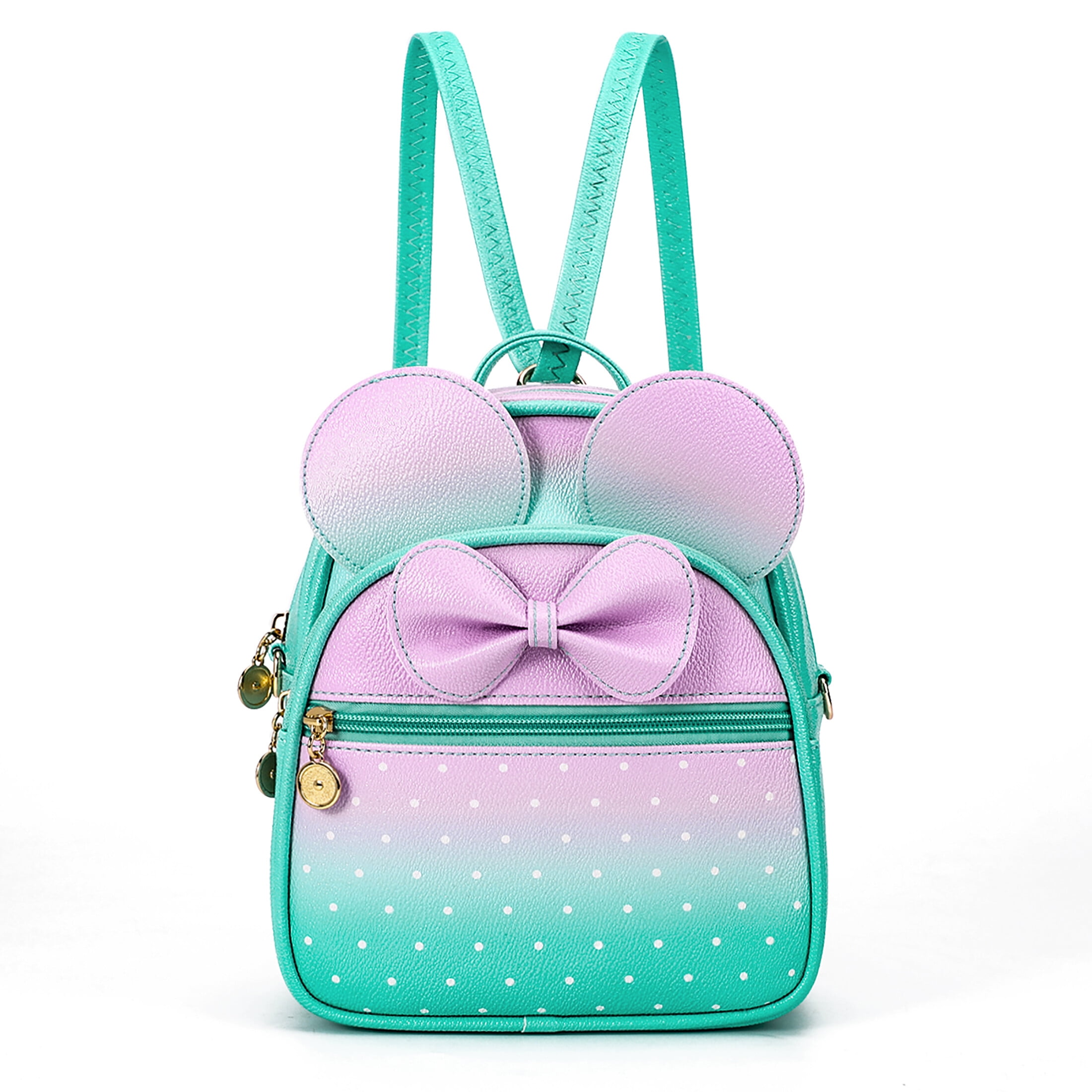 KL928 Girls Gradient Fashion Backpack Purse Women's Mini Quilted Zipped ...