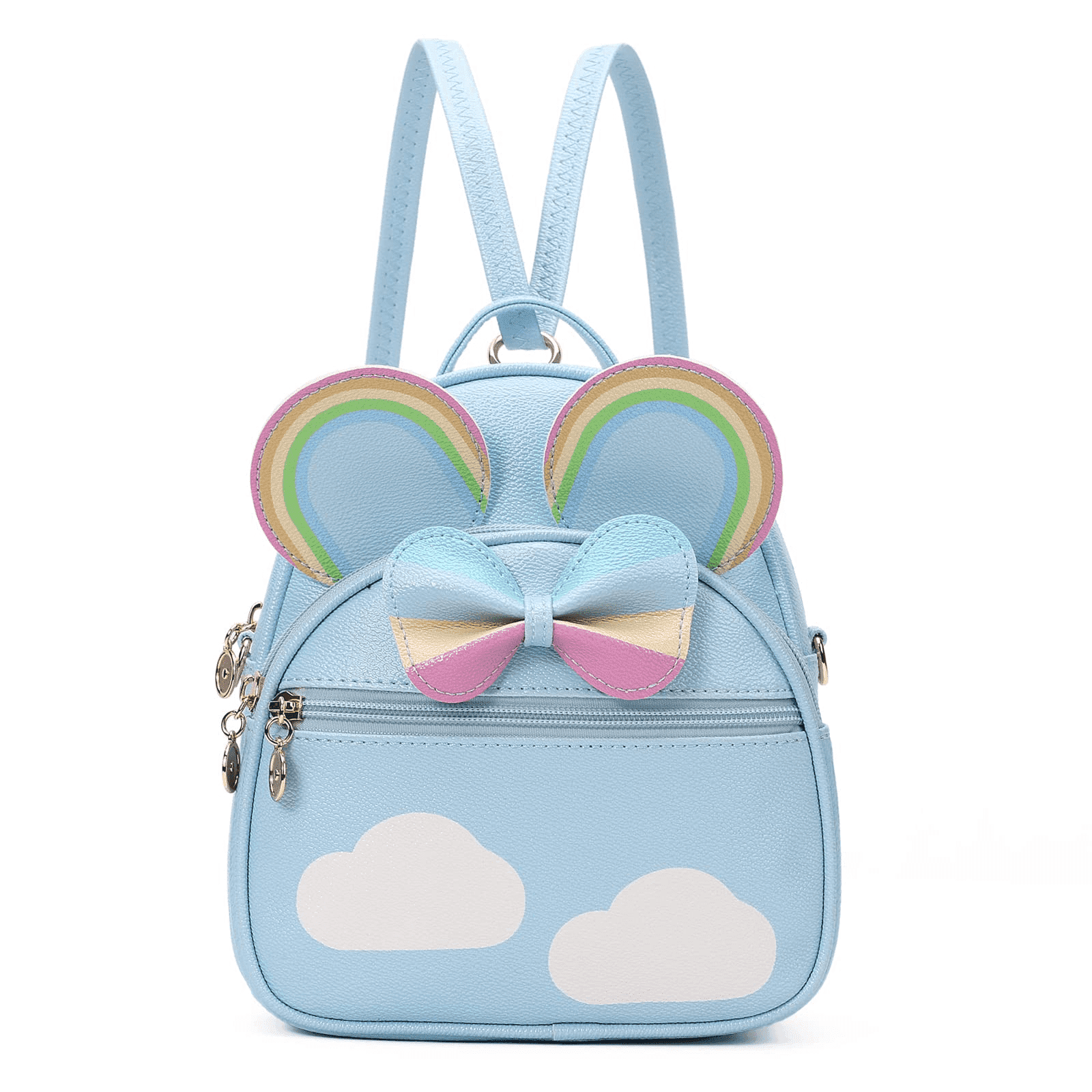 KL928 Rainbow Mini Backpack Purse Women's Zipped Cute Backpack School ...