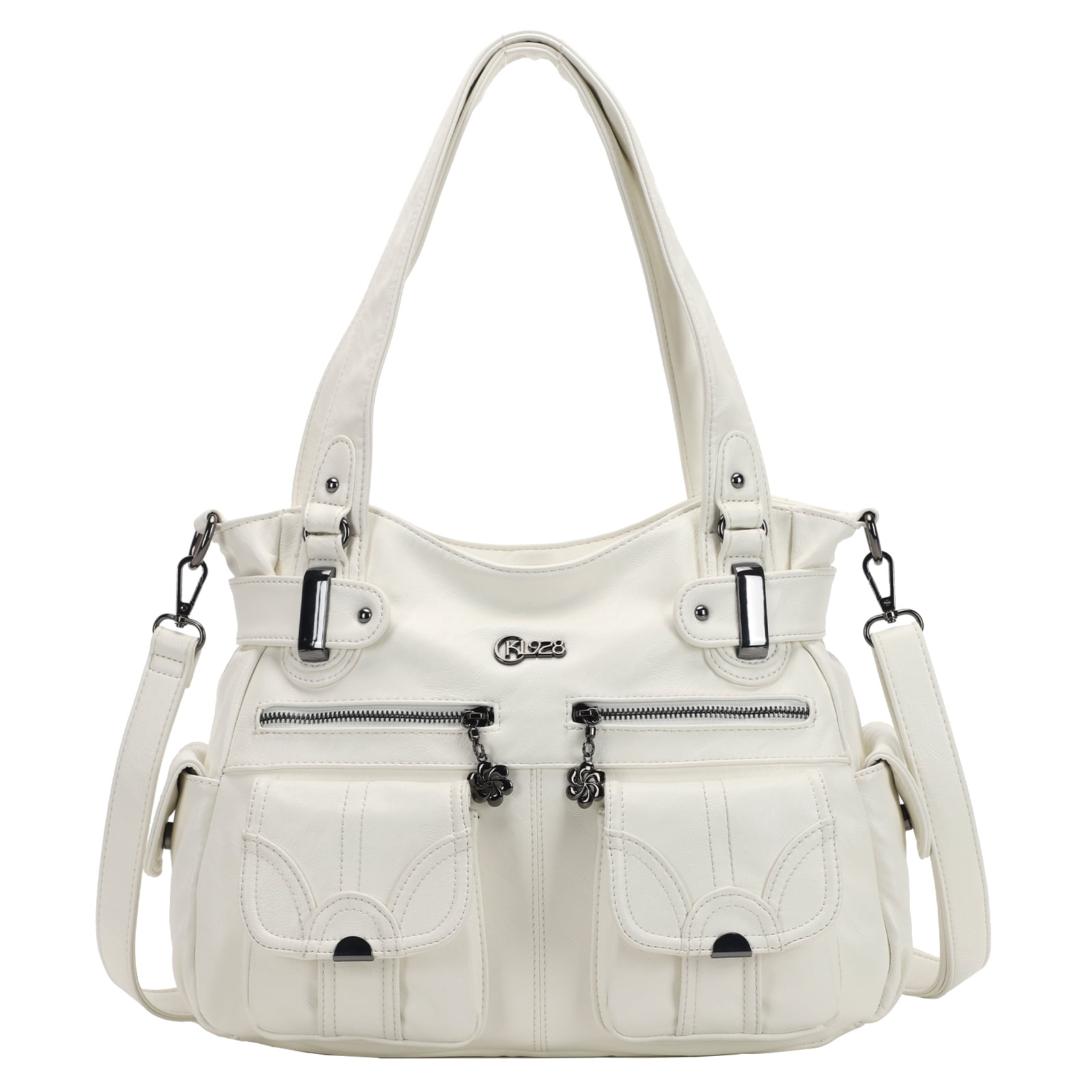 KL928 Women's Multi-Pocket PU Leather Handbag, Adjustable Strap ...