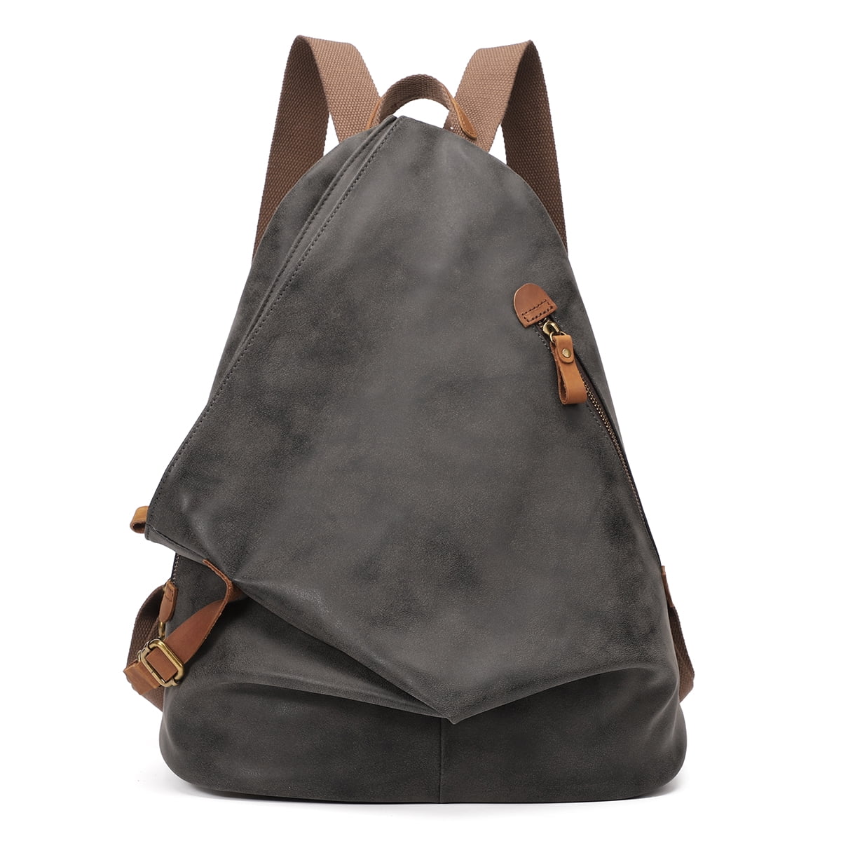 KL928 PU Leather Vintage Backpack Large Casual Daypack Outdoor Travel ...