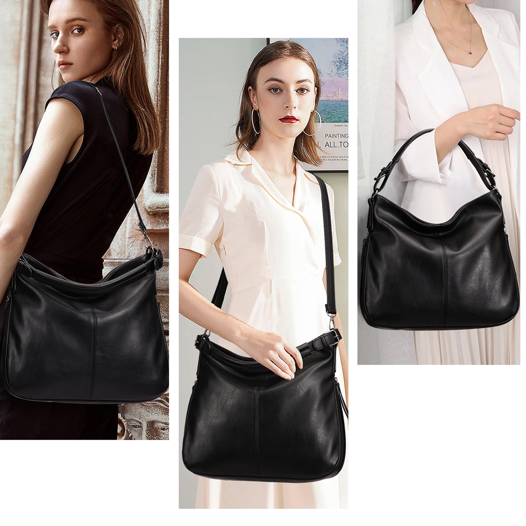 KL928 PU Leather Women Shoulder Crossbody Handbag Large Capacity Hobo ...