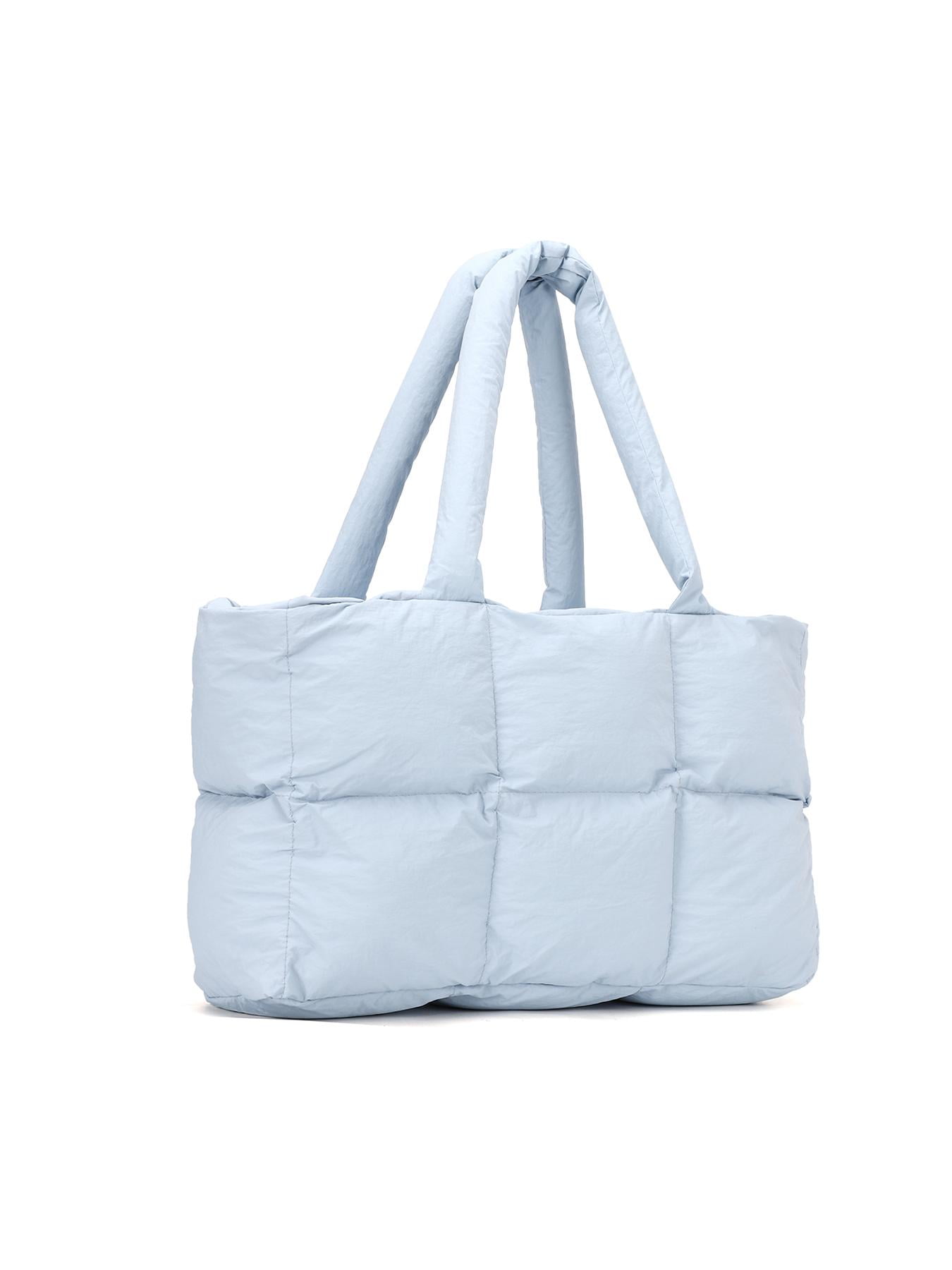 KL928 Puffer Tote Bag for Women Large Quilted Puffy Shoulder Handbag ...