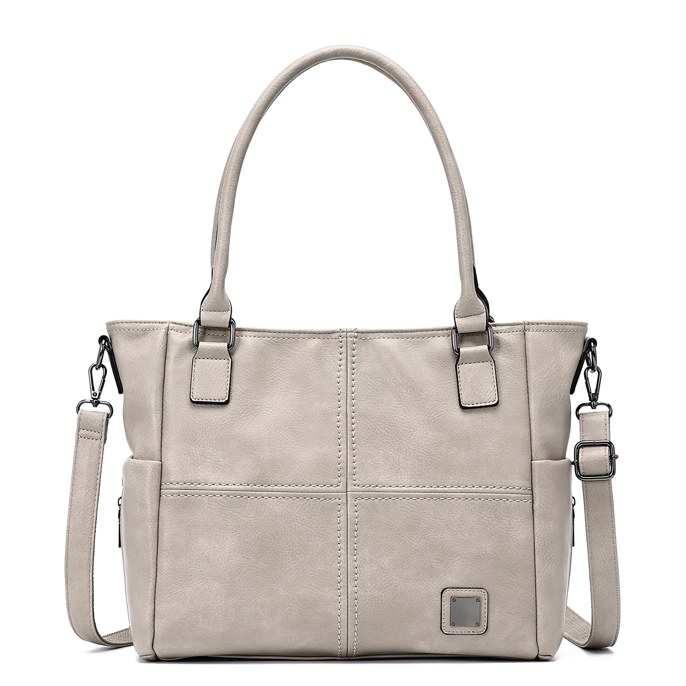 KL928 Women's Tote Bag, Multi-Pocket Shoulder Handbag, Faux Leather ...