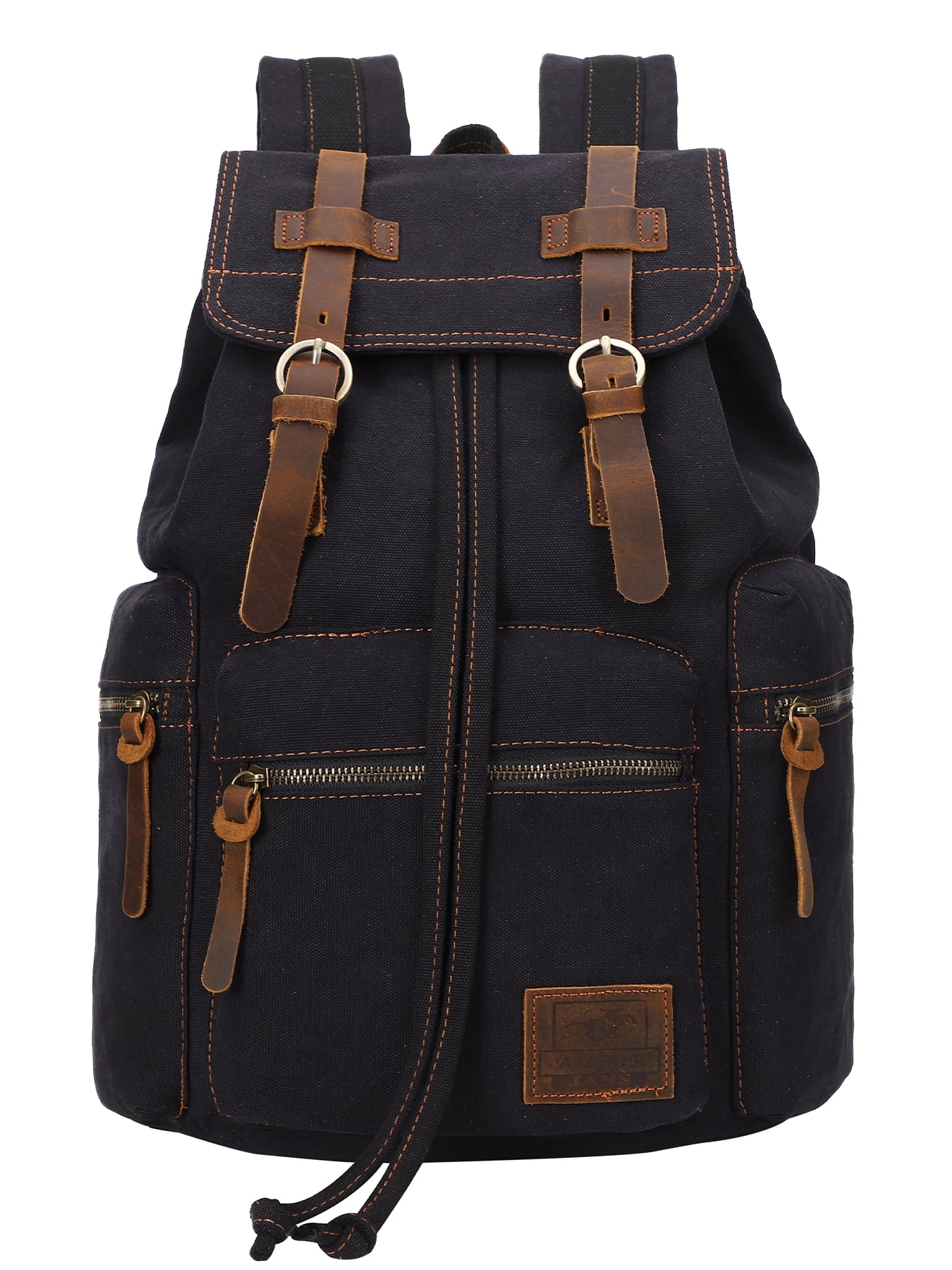 KL928 Vintage Waterproof Canvas Backpack with Leather Belt– Large ...