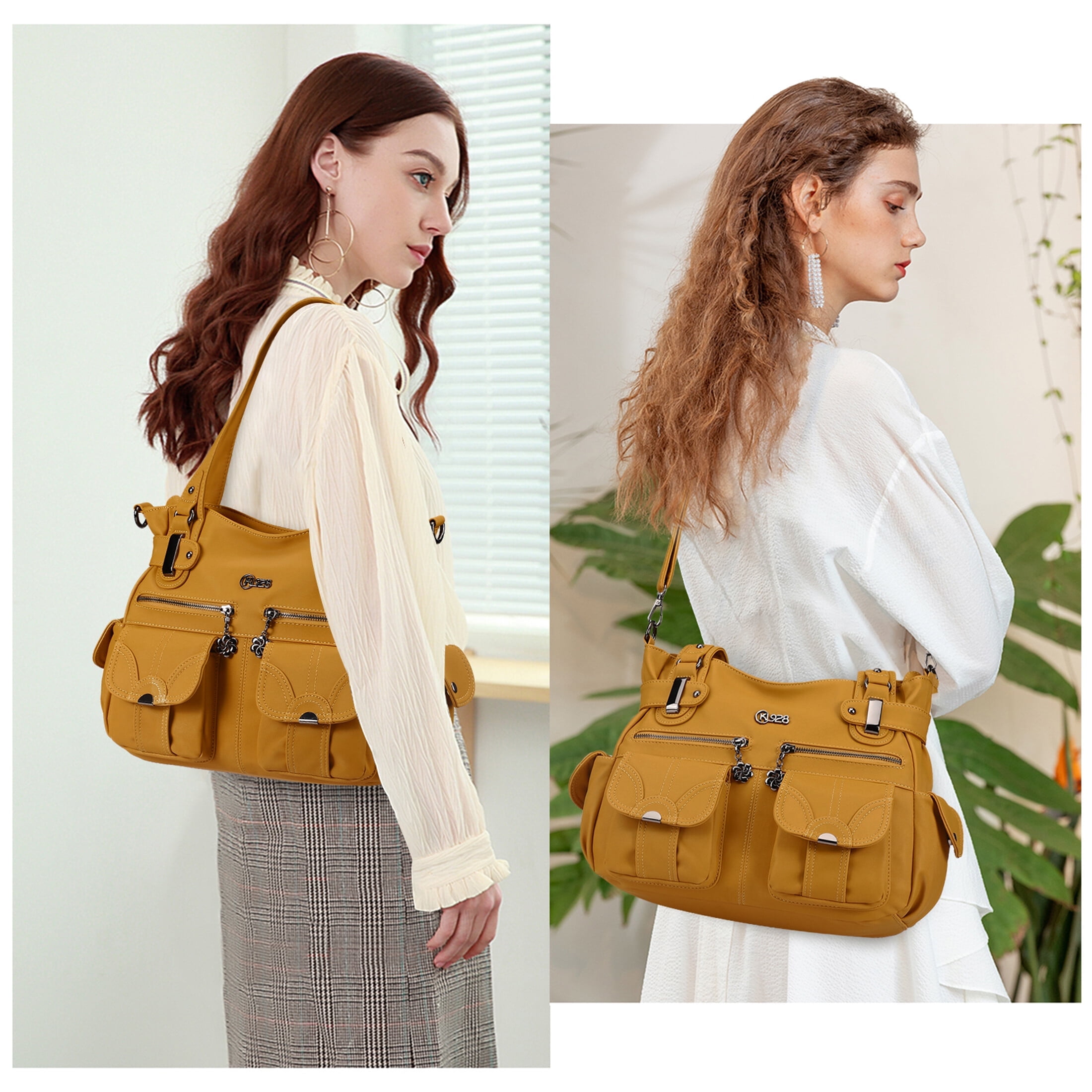 KL928 Women's Large Capacity PU Leather Crossbody Bag with Long Strap ...