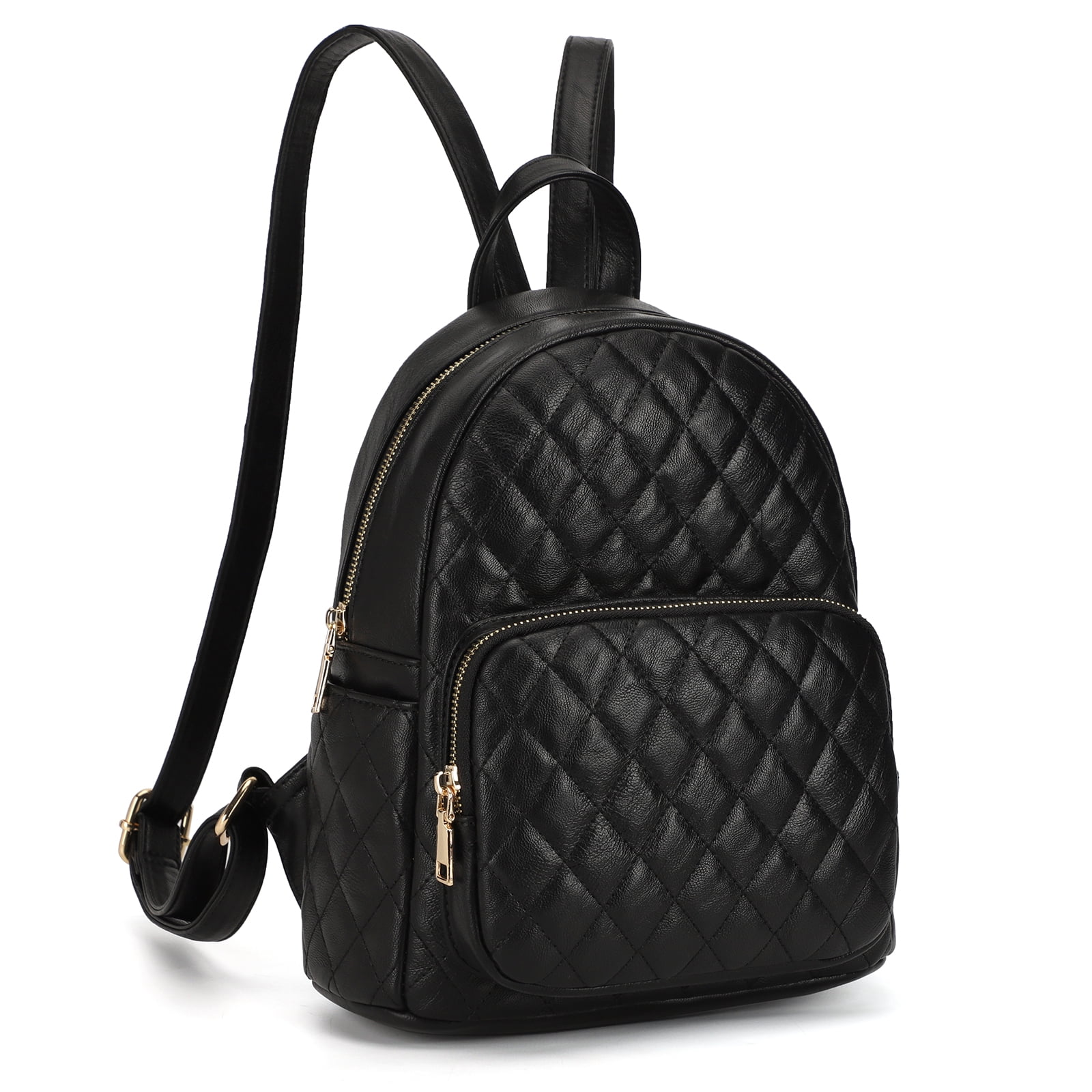 KL928 Women Mini Quilted Fashion Backpacks Purse Leather Small Backpack ...