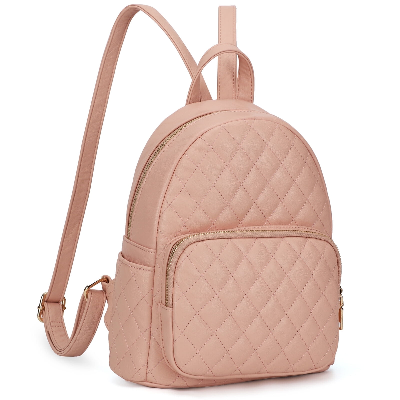 KL928 Women Mini Quilted Fashion Backpacks Purse Leather Small Backpack ...