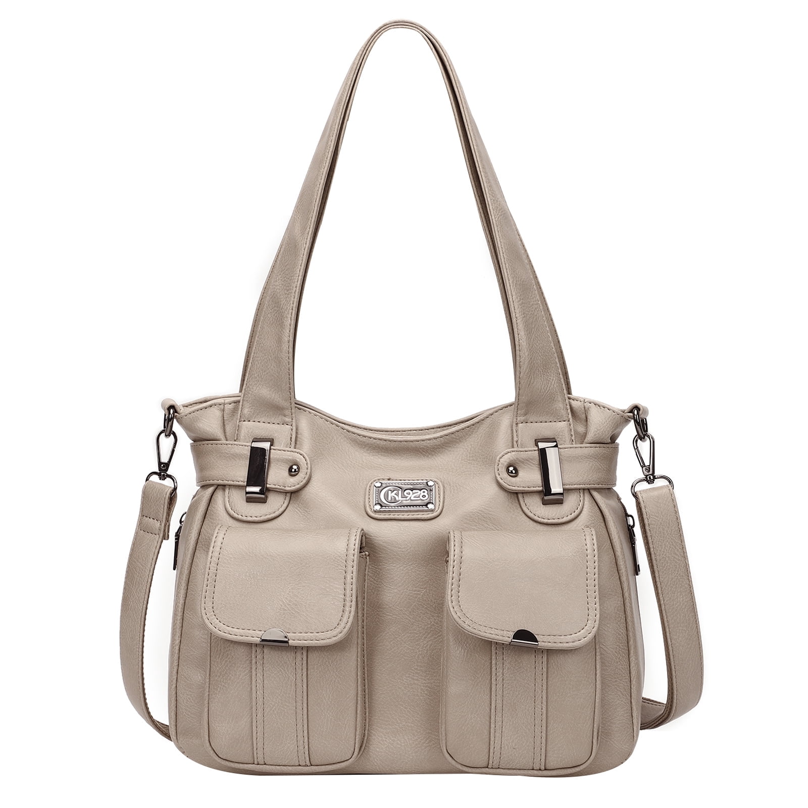 KL928 Women Soft PU Leather Handbags Multic Pockes Bookbag for School ...