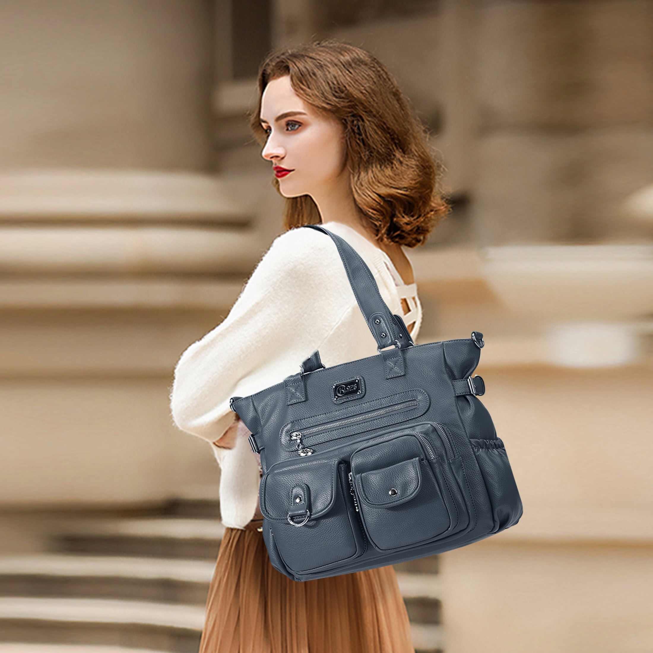 KL928 Women's Leather Purses and Handbags Hobo Tote Satchel Bags for ...