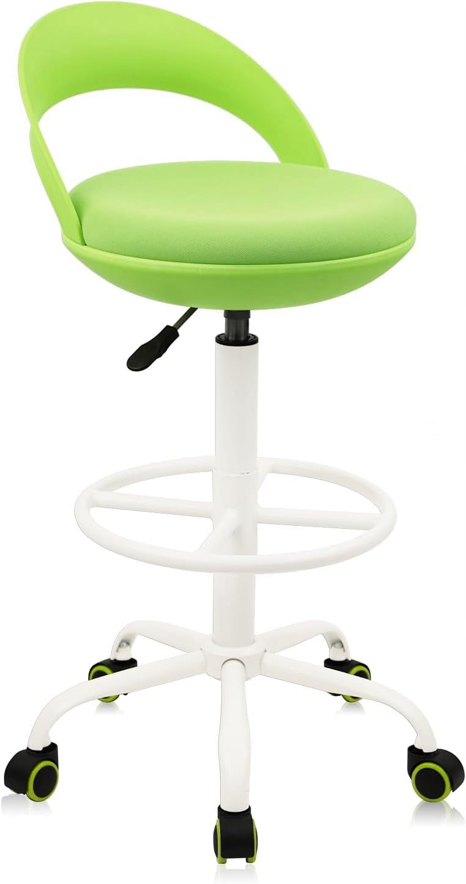 KLASIKA Rolling Stool Drafting Chair Tall Office Chairs with Footrest ...