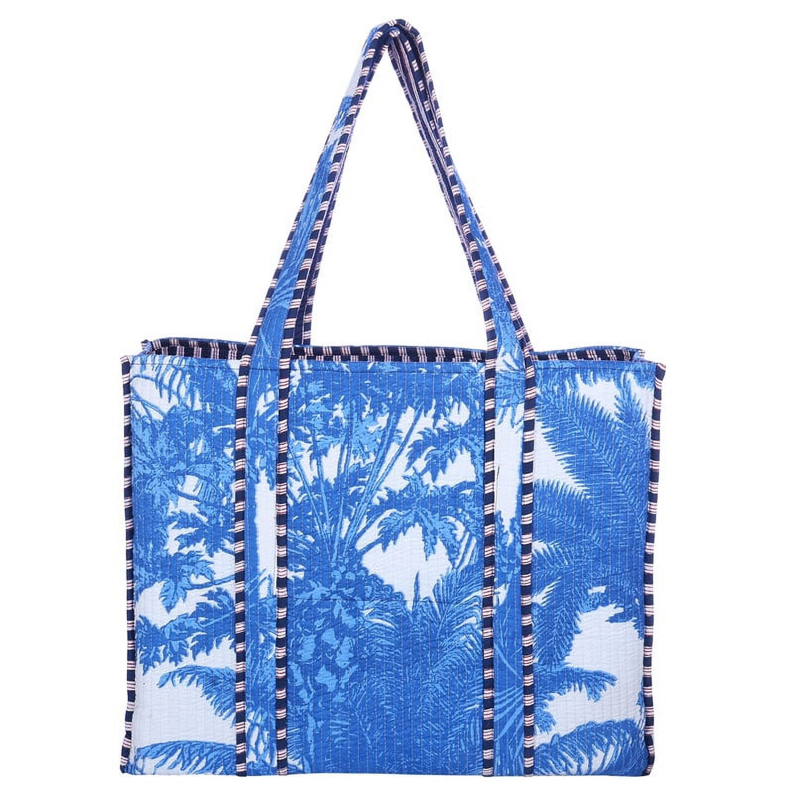 KLAVATE Large Tote bag Lightweight Cotton Carry On Beach Tote Handbag ...