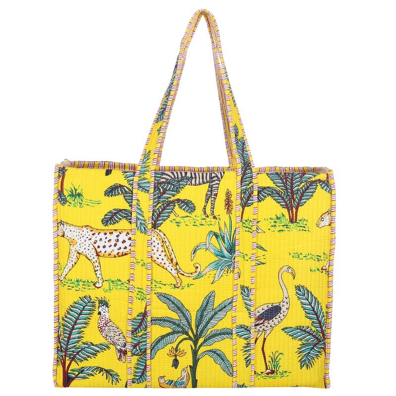 KLAVATE Large Tote bag Lightweight Cotton Carry On Beach Tote Handbag ...