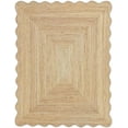 KLAVATE Natural Jute Wave Edge Hand Braided Scalloped Farmhouse ...