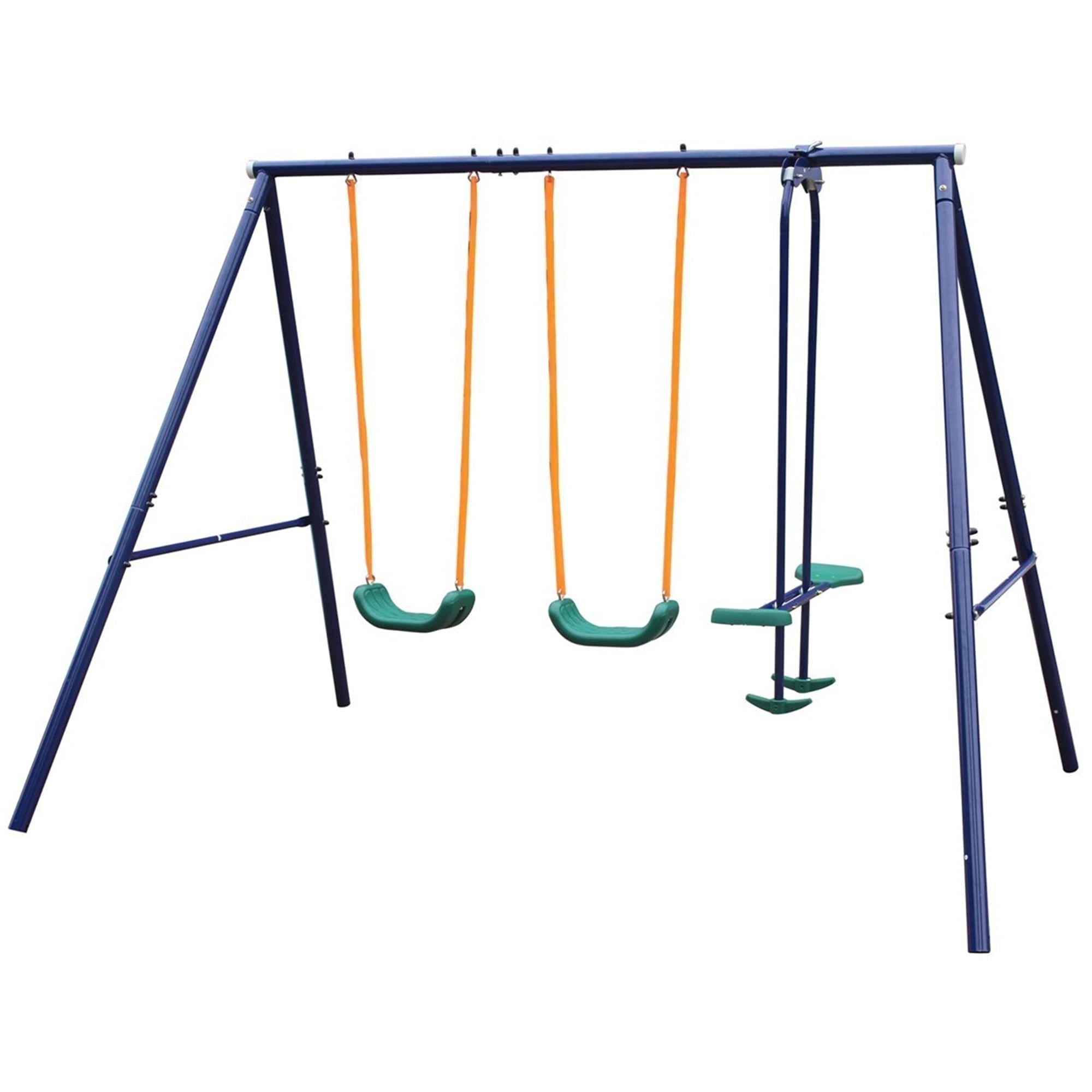 KLB Sport Foldable Toddler Swing Sets, Metal Black, 119" x 74" x 73 ...