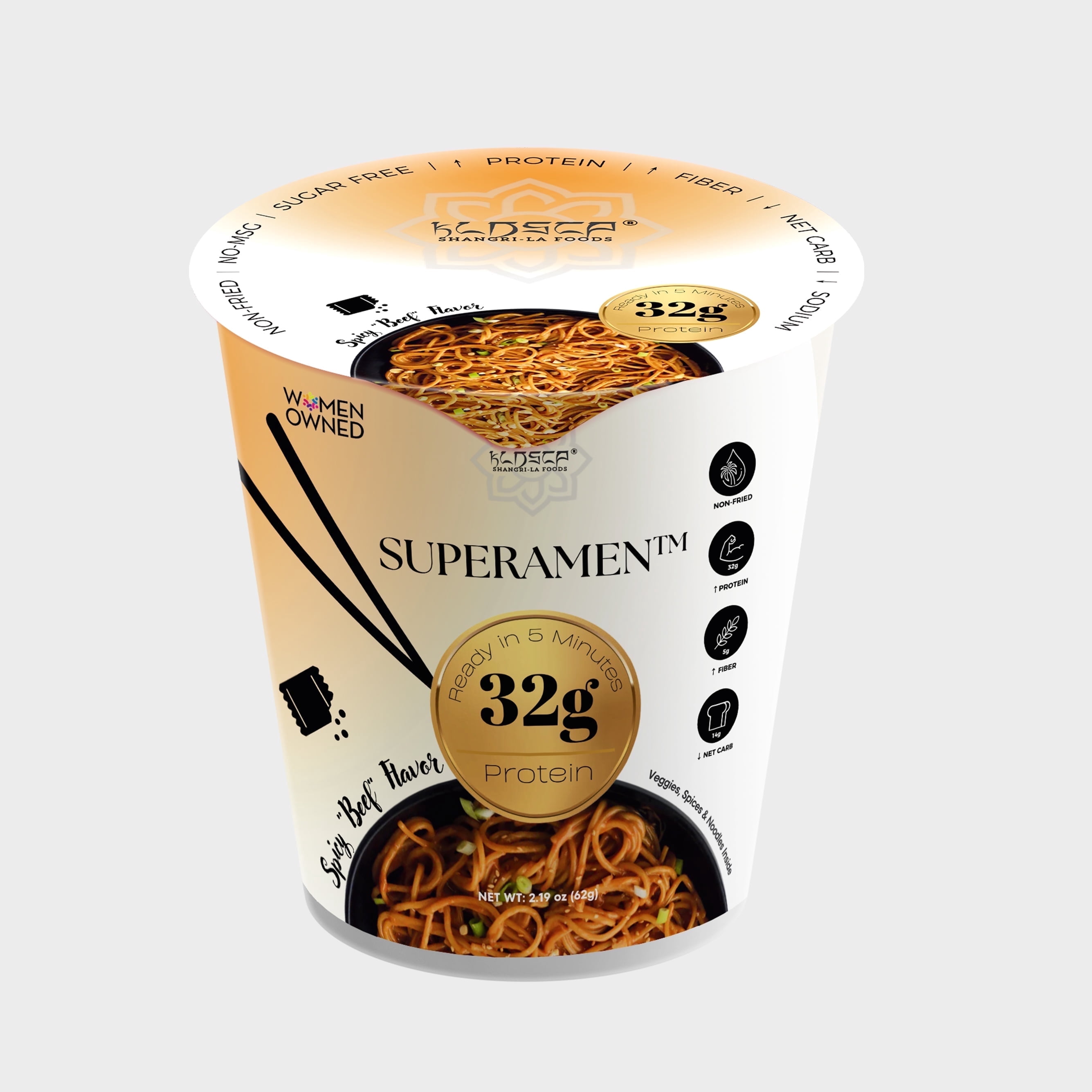 KLDSCP Superamen™ Spicy "Beef" Ramen, 100% Plant Based, Keto Friendly ...