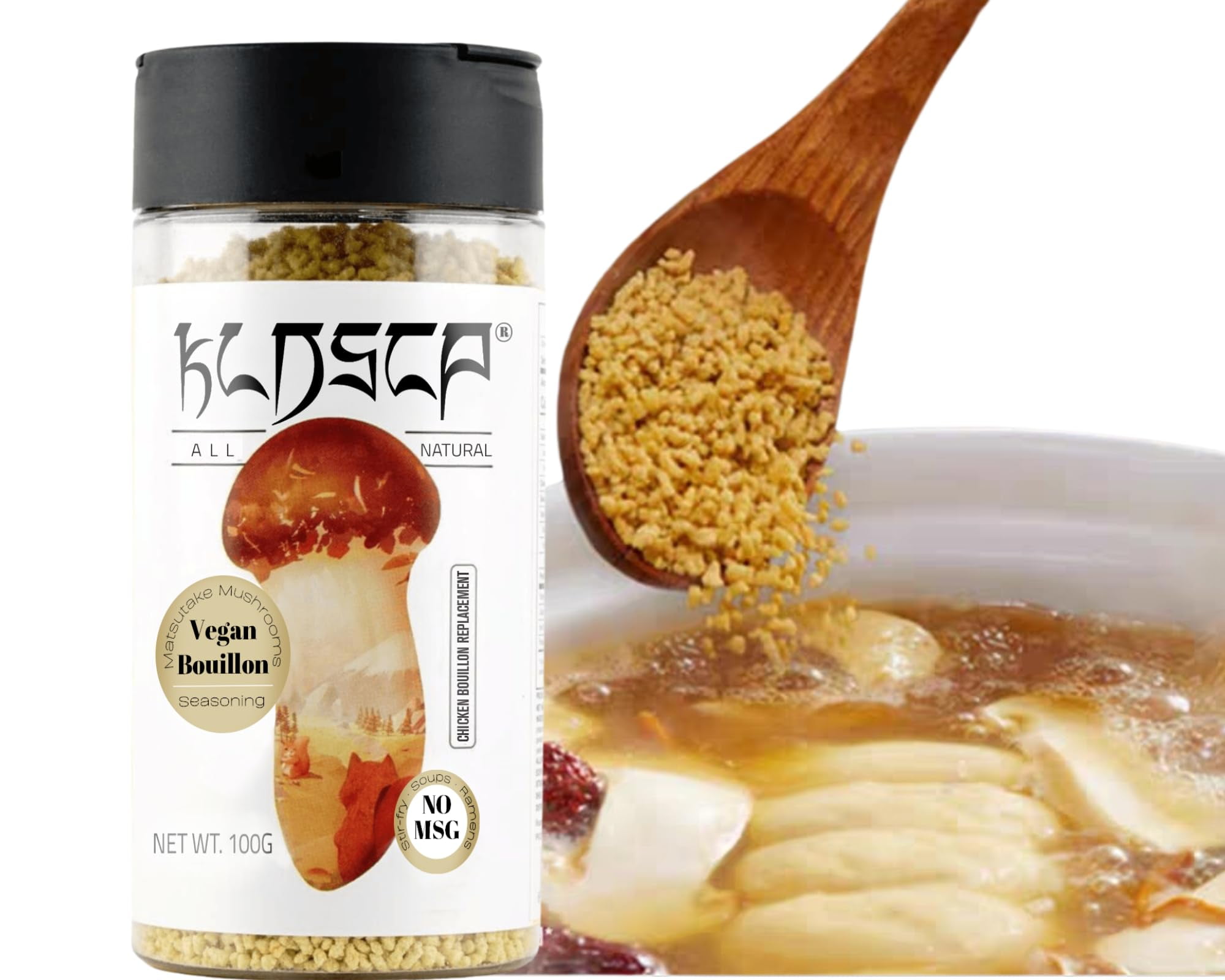 KLDSCP Umami Mushroom Powder Vegan Bouillon, Gluten-Free, Non-GMO, 1 ...