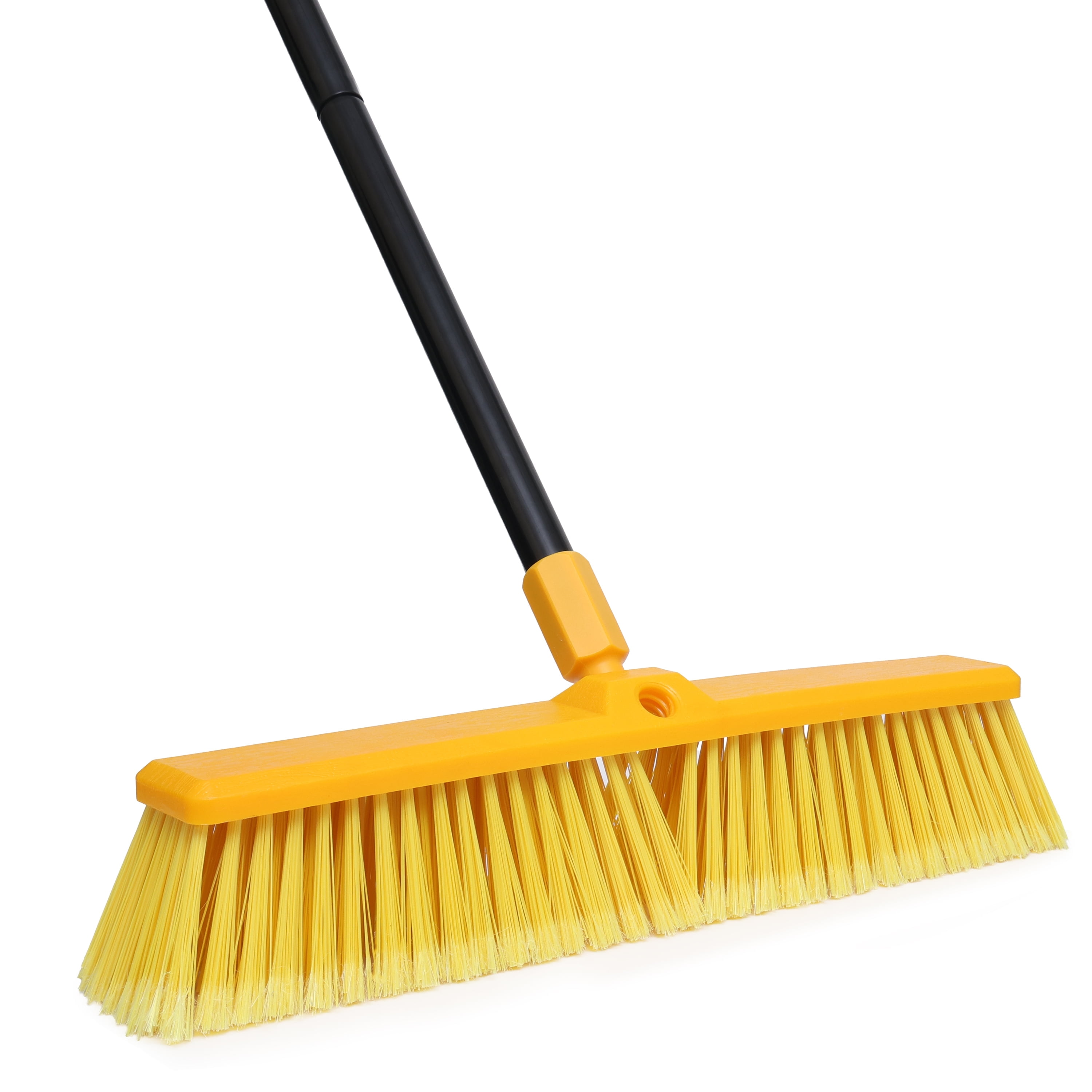 KLEEN HANDLER 18" Push Broom with 61" Extendable Metal Handle – Heavy ...