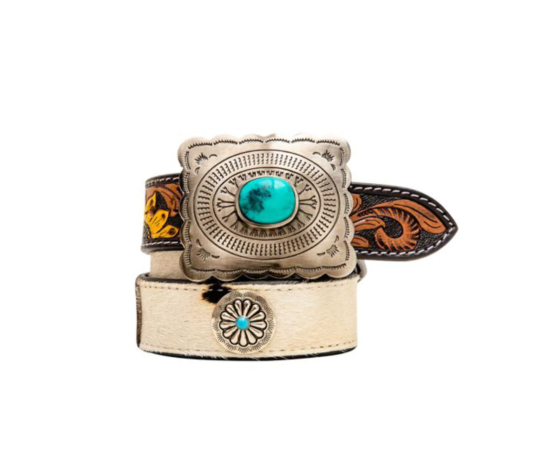 KLEPTO HAND-TOOLED CONCHO BELT - Walmart.com