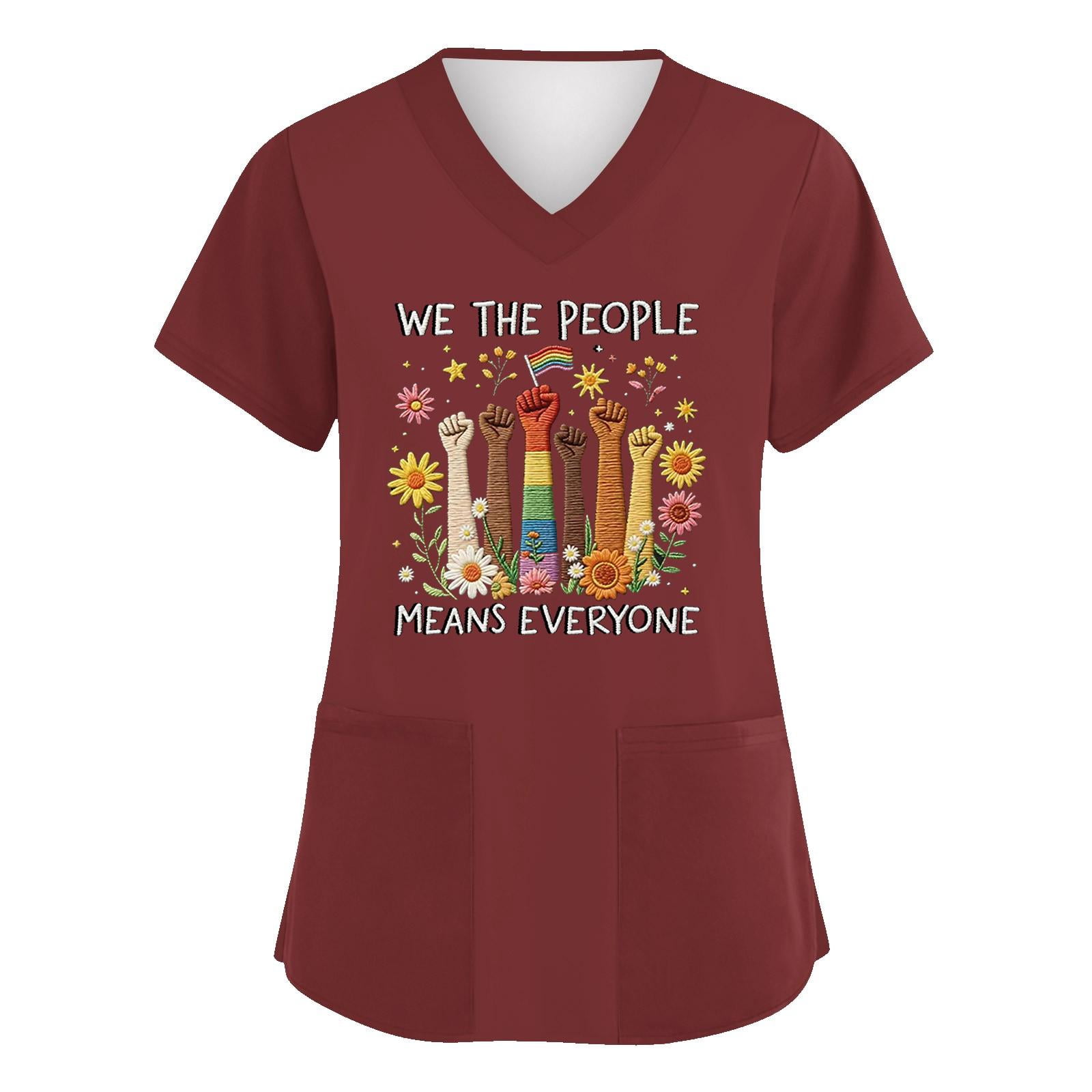 KLHDSF 250 Anniversary USA Merchandise Tops For Women V-Neck Short ...
