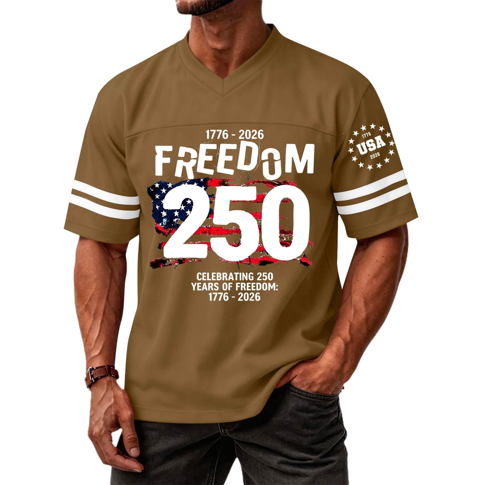 KLHDSF America 250 Shirt Mens V Neck Short Sleeve Sports 1776 2026 ...