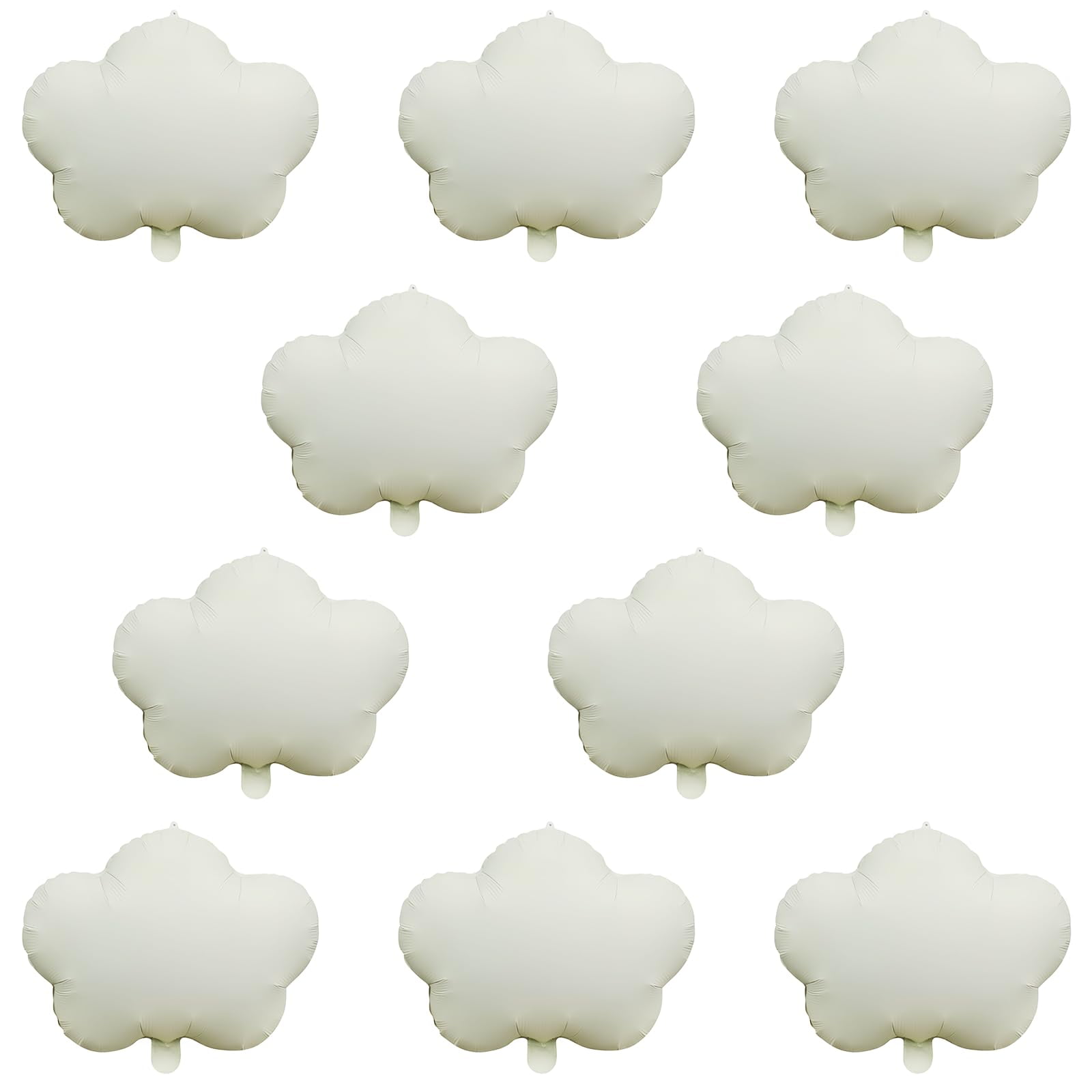 KLHKLH 10 Pieces White KEF16 Cloud Foil Balloons Cute Cloud Shaped ...