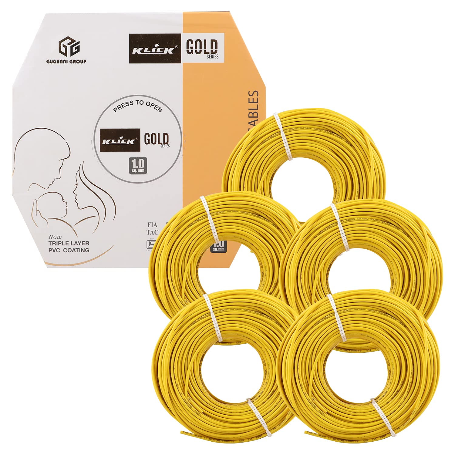 KLICK Copper Wire with Triple Layer PVC Coating Unilay Bunching Single ...