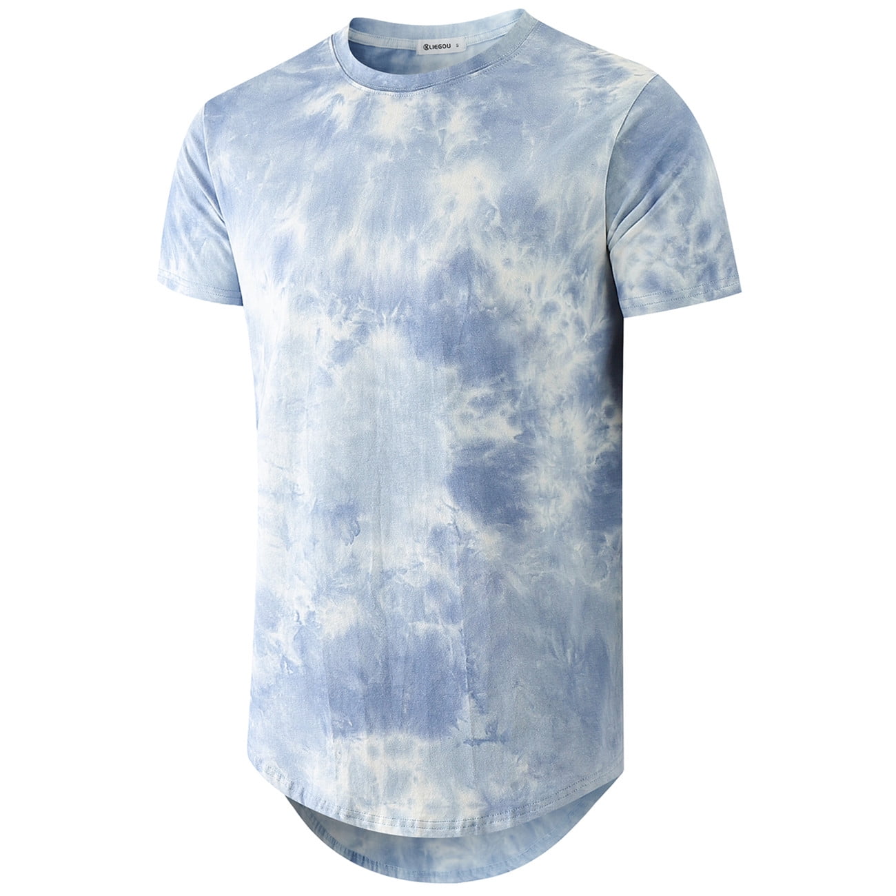 KLIEGOU Men's Hip hop Tie Dye Short Sleeve T-Shirt(Blue XXL) - Walmart.com