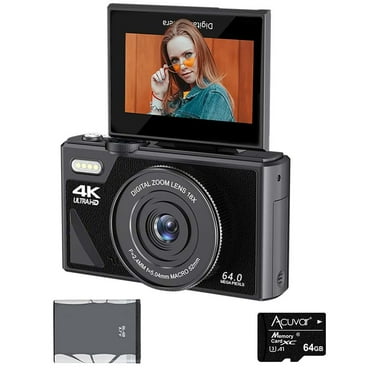 Portable Compact Digital Camera 18MP 2.7 Inch LCD Screen 8x Zoom Smile ...
