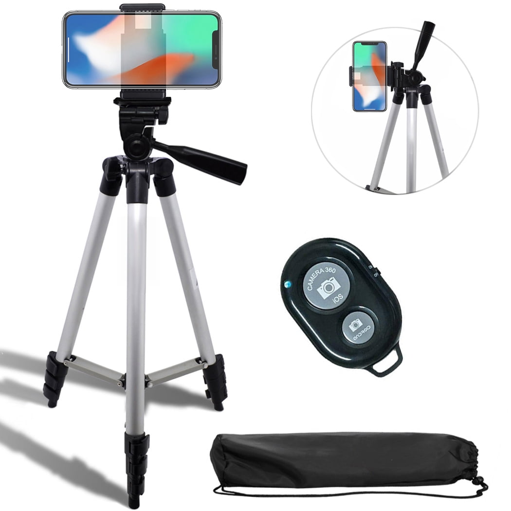 KLIOMAX 50" Inch Aluminum Camera Tripod with Universal Smartphone Mount ...