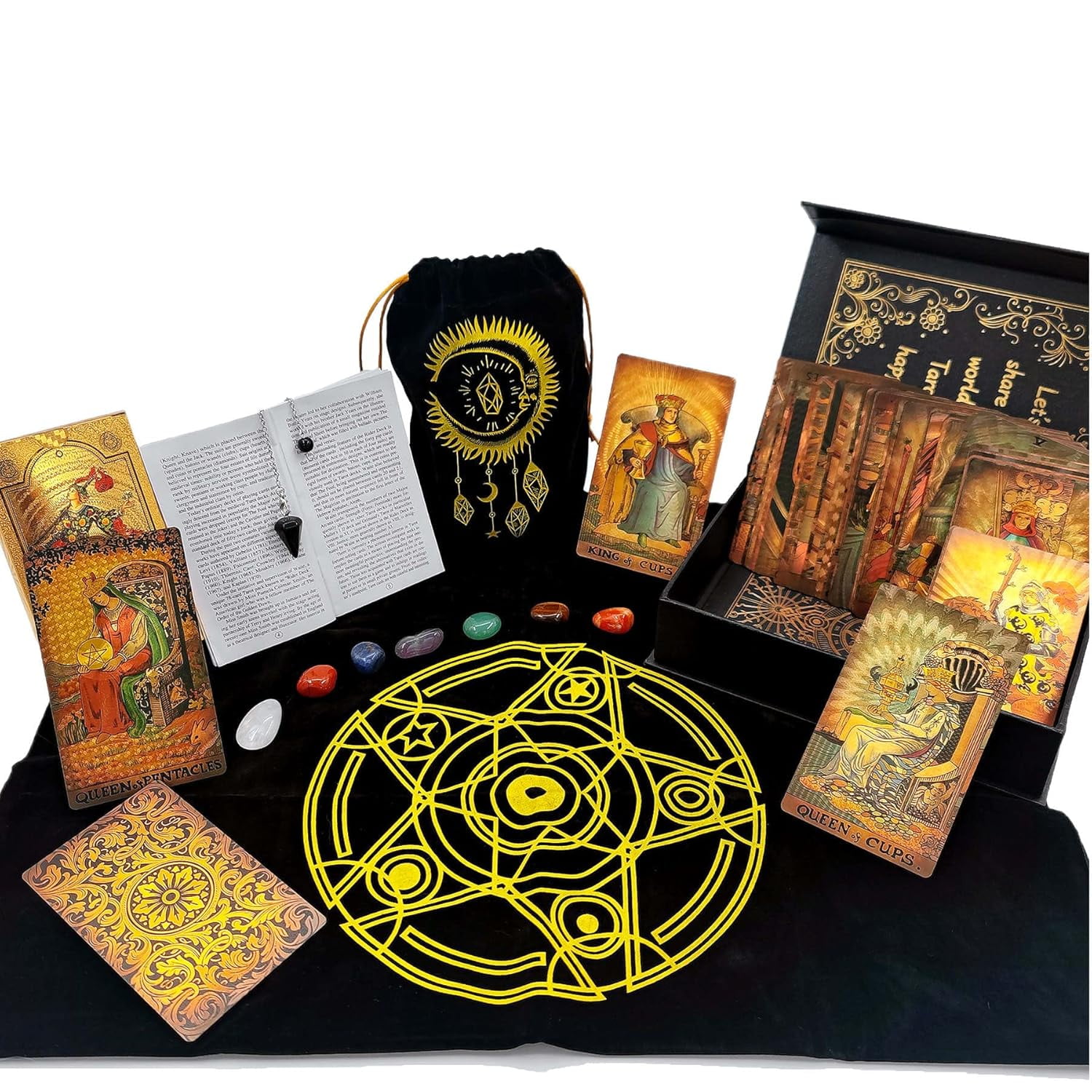 KLKOKVKE Tarot Cards Set for Beginners with Guide Book Meanings on Them ...