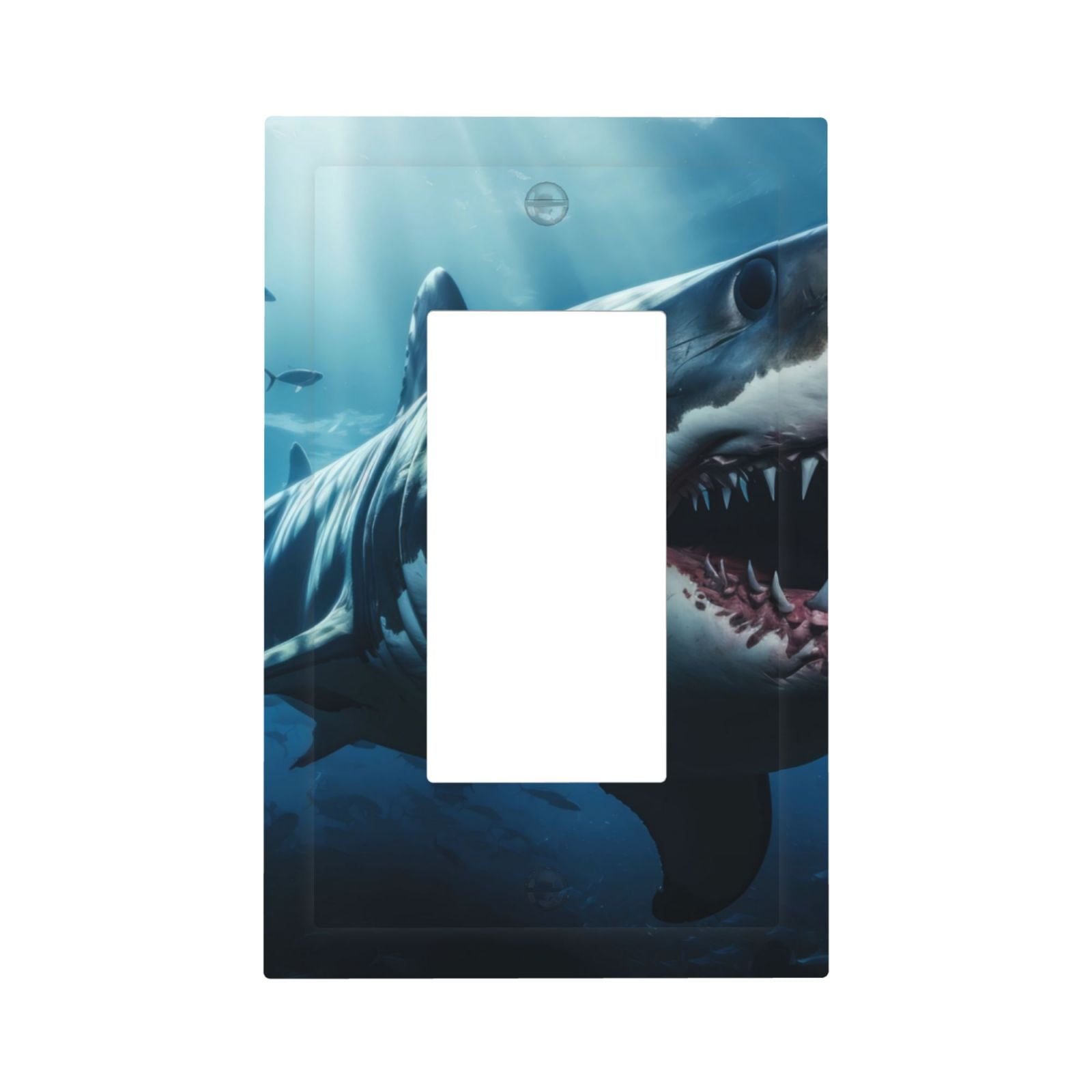 KLL 3D Realistic Shark Pattern Electrical Outlet Covers, 3" x 5" 1 Pack ...