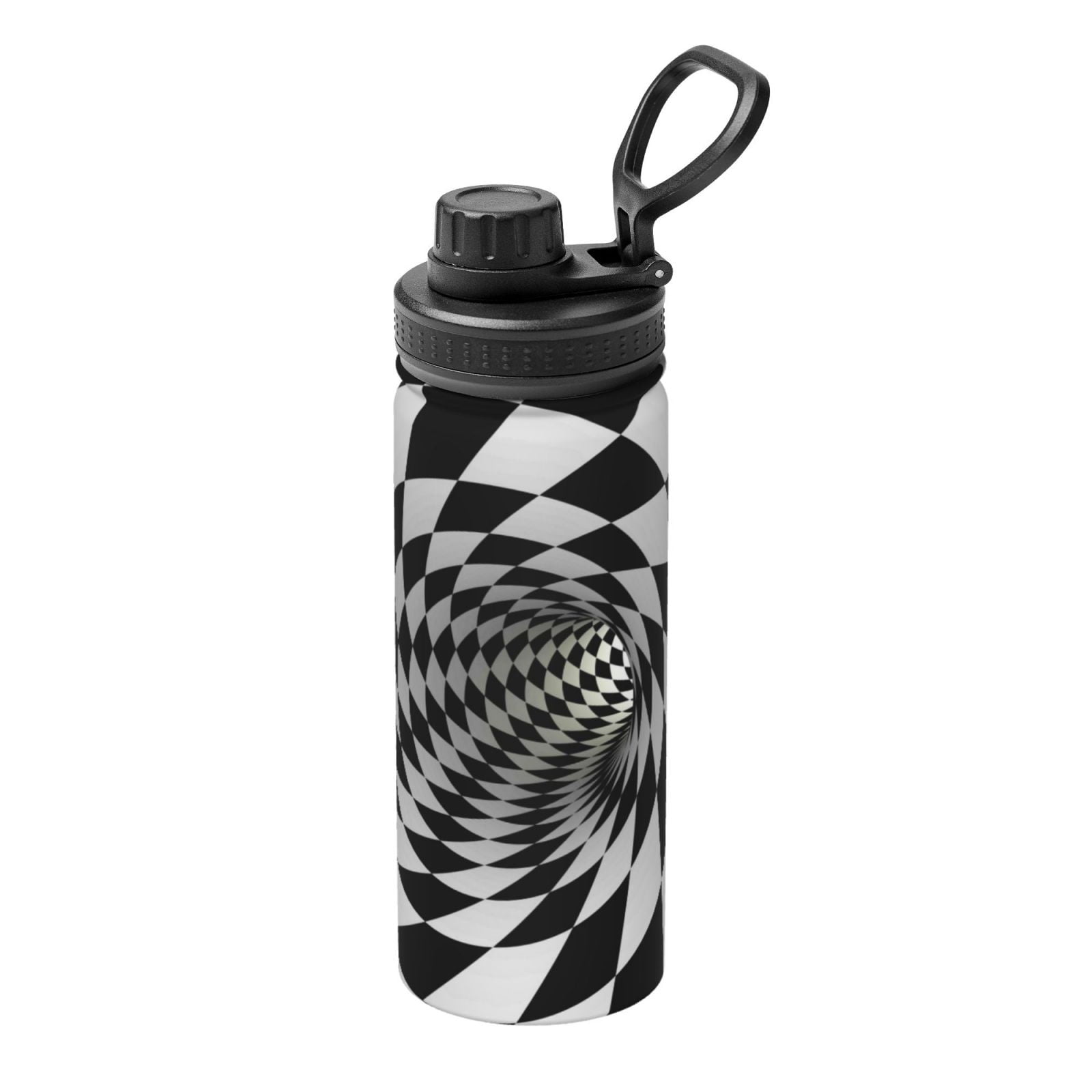 KLL 3D Vortex Illusion Pattern 18oz Insulated Water Bottle, Stainless ...