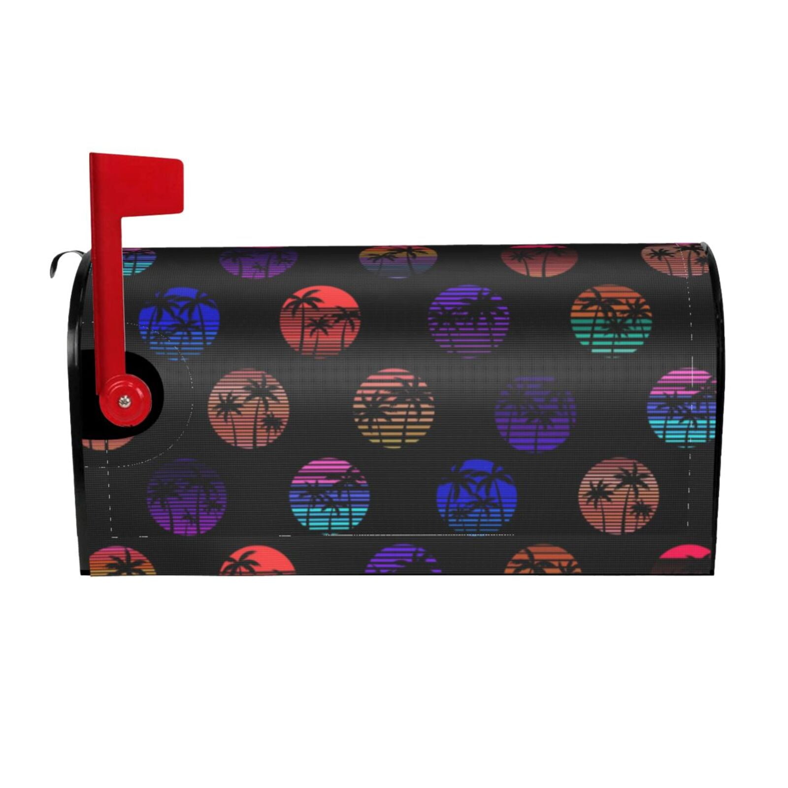 KLL 80s Style Palm Trees Pattern Mailbox Covers,Magnetic Mailbox ...